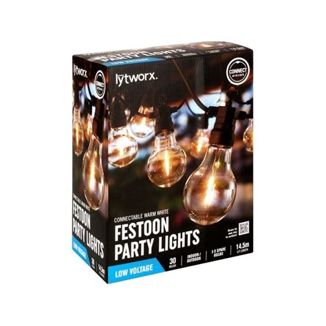 Lytworx Warm White Connectable Festoon Party Lights 30 Pack