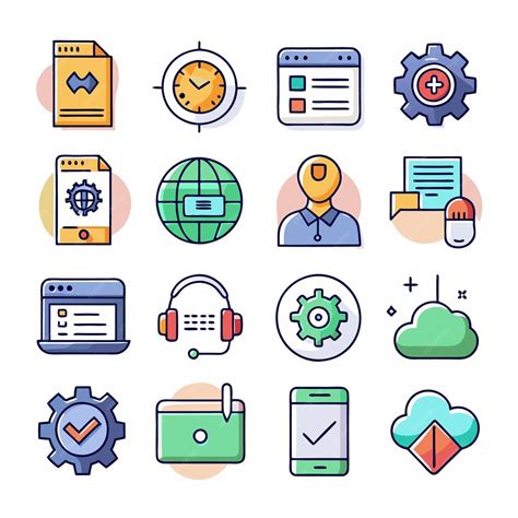 User Interface Icons Set For Website And Mobile App Premium Ai Generated Vector