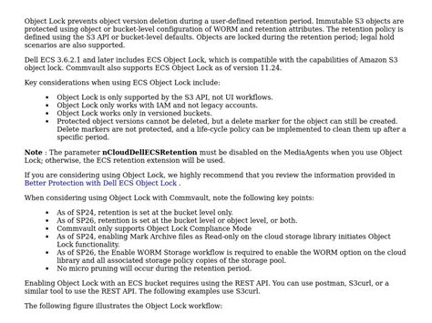 Object Lock Dell Ecs With Commvault Configuration And Best Practices Dell Technologies Info Hub