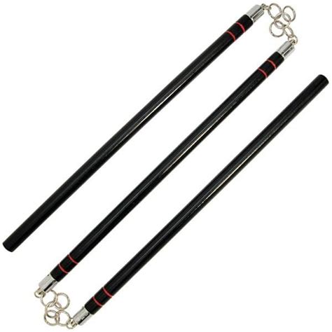 3 Section Staff Black Hardwood Three Section Staff Two Section