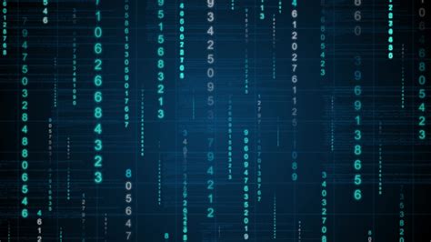 Binary Rain Background Digital Data On Stock Footage Video Royalty Free