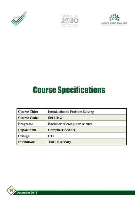 501110 2 Intro To Problem Solving V3 Course Title Introduction To