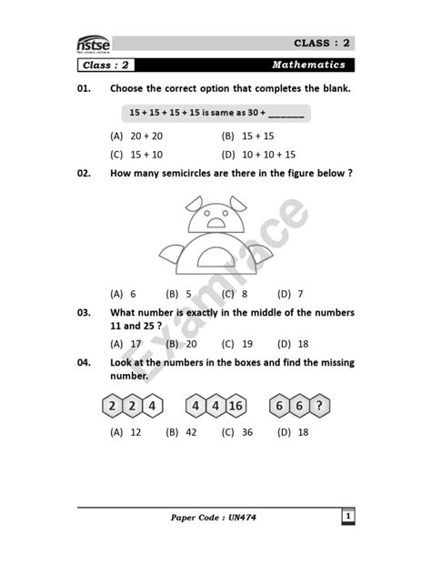 nstse class 2 solved paper 2022 pdf