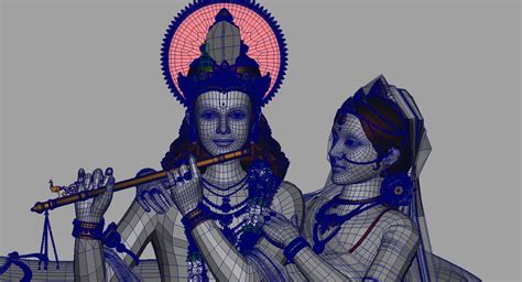 God Krishna D Model TurboSquid