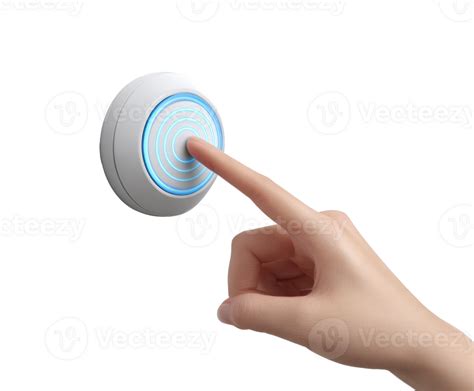 Interactive Touch Button For Modern Technology Applications 66710817 Png