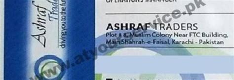 Ashraf Traders Muslim Colony Shahrah E Faisal Karachi Pakistan