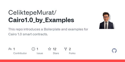 Github Celiktepemurat Cairo1 0 By Examples This Repo Introduces A Boilerplate And Examples