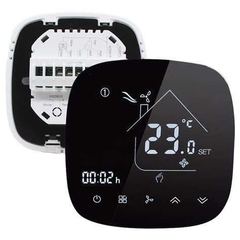 Hotowell Ebfc 3 Speed Fan Coil Unit 2 Pipe Rs485 Modbus Programmable Smart Room Thermostat For