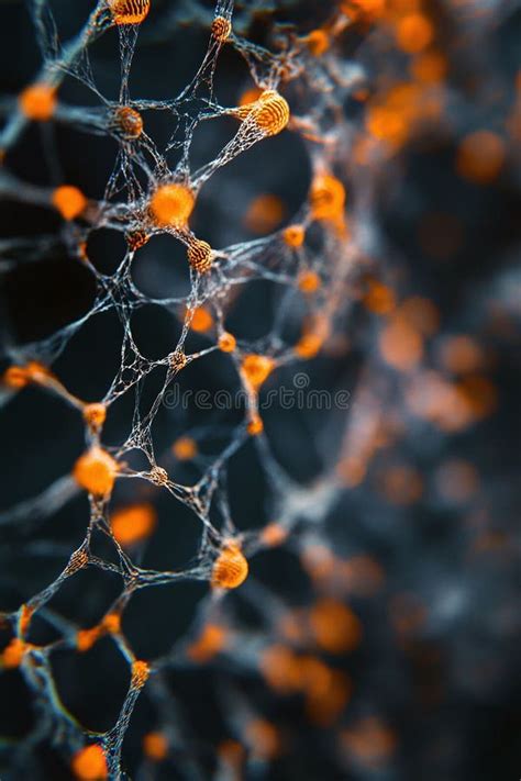 Neural Network Web With Ai Elements Stock Illustration Illustration