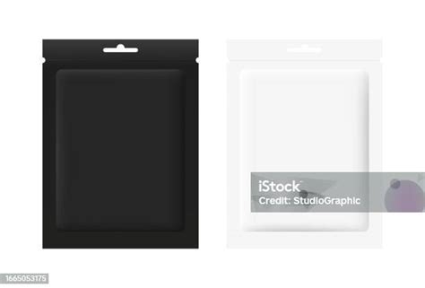 사실적인 3d 은색 및 검은색 호일 파우치 포장 디자인 화장품 마스크 샴푸 음식에 대한 모형 패키지 벡터 그림 0명에 대한 스톡