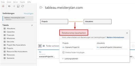 Tableau mit Meisterplan verbinden – Meisterplan Help Center