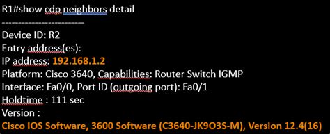 Cisco Discovery Protocol Cdp