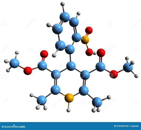 3d Image Of Nifedipine Skeletal Formula Stock Illustration Illustration Of Early Medication