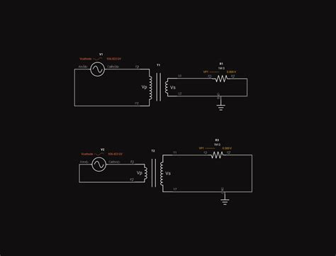 Schematic For [example] Simulation Of Types Of Transformers Two