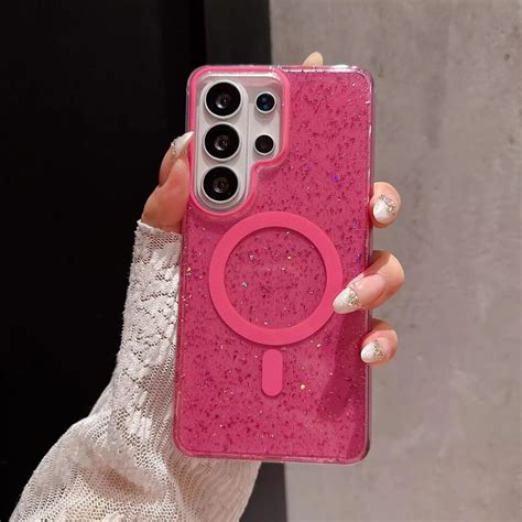 Clear Confetti Glitter Phone Case With Magnetic Ring