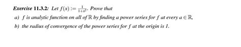 solved exercise 11 3 2 let f x 1 x21 prove that a f is