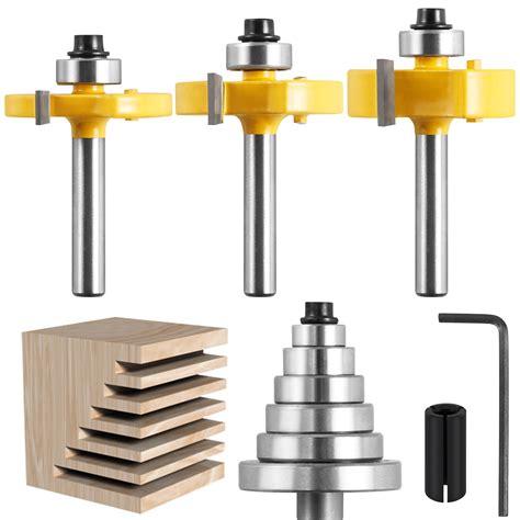 Threns 1 4 Inch Shank Rabbet Router Bit Set Wood Rabbeting Router Bit