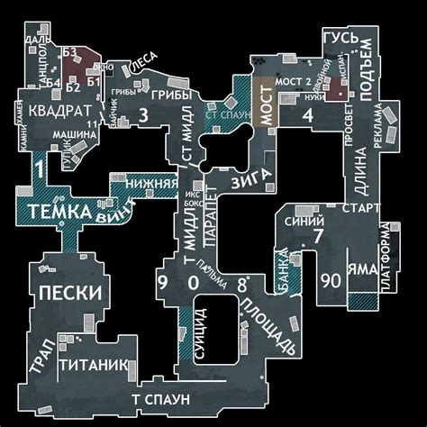 Карта Mirage в Csgo все позиции расположение и название точек Cq