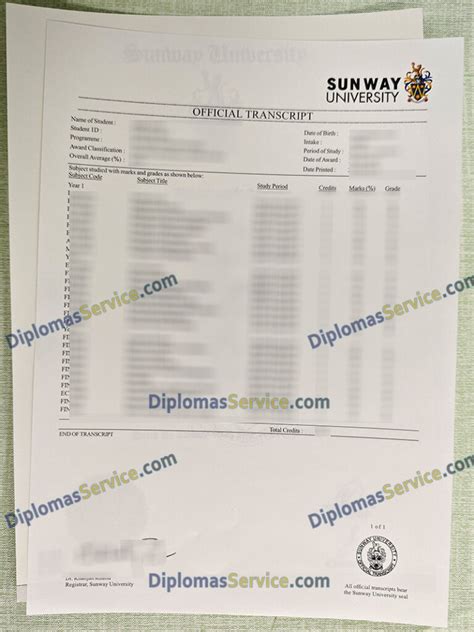 Can I Order Sunway University Transcript With High Grades