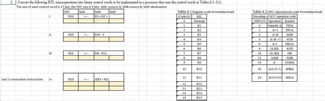 Solved Convert The Following Rtl Microoperations Into