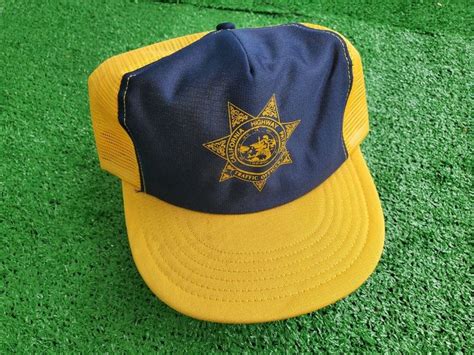California Highway Patrol Chp Hat Vtg 1970s Traffic Officer Ball Cap Gold Ebay