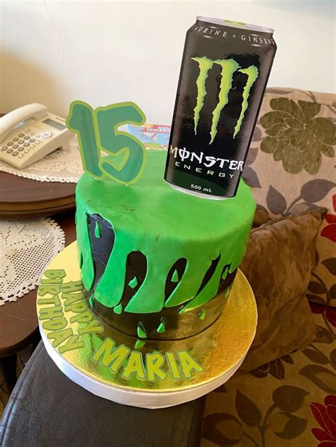 Monster Drink Cake Monster Energy Thematic Cake 15th Birthday