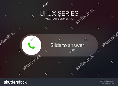 Phone Incoming Call Screen Elements Slide Stock Vector Royalty Free