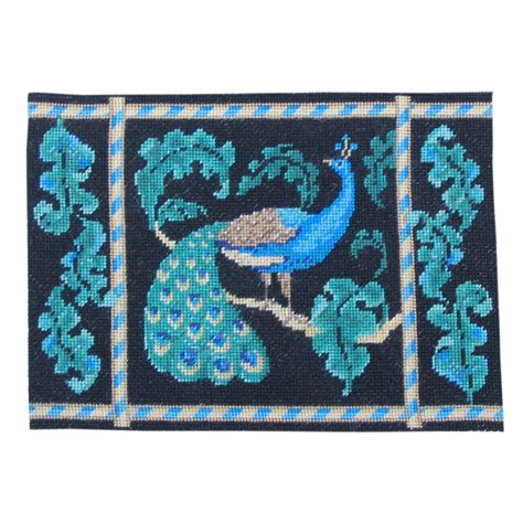 Peacock Mat A Nicola Mascall Miniatures