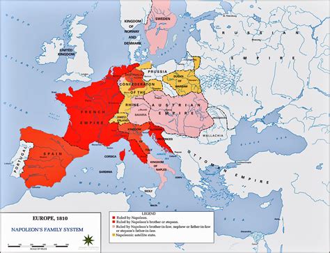 Map Of Europe 1810 Napoleons Power