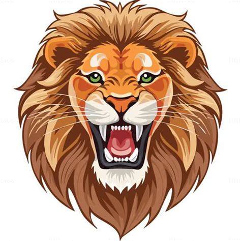 Semplice Testa Di Leone Clipart