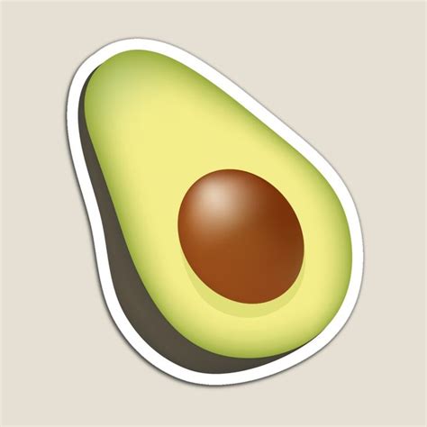 Avocado Fruit Emoji Illustration Magnet For Sale By Turkan Rahimli
