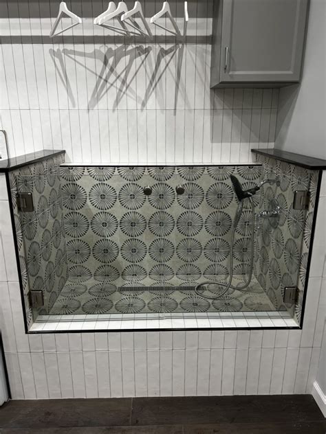 Glass Shower Enclosures With Half Walls Frameless Shower Doors