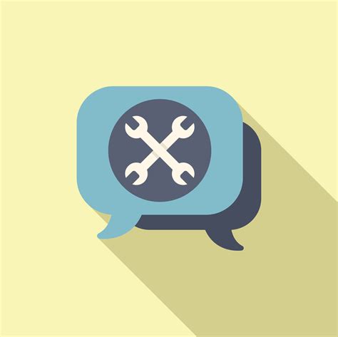 Tech Chat Support Icon Flat Call Center 43546114 Vector Art At Vecteezy
