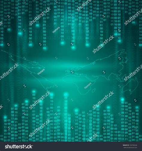 stream binary code world map raster 스톡 일러스트 126706526 shutterstock