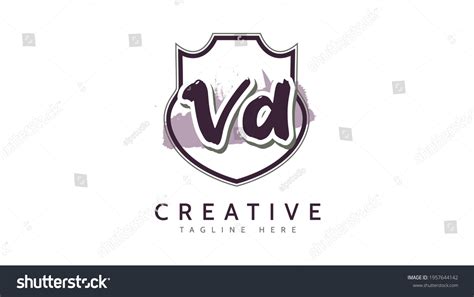 Vd Initials Handwriting Logo Vector Stock Vector Royalty Free 1957644142 Shutterstock