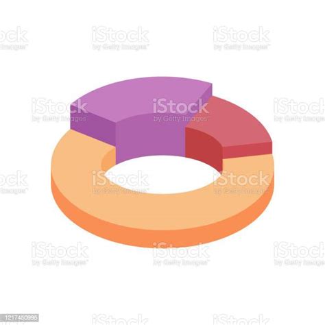아이소메트릭 원형 원형 차트입니다 비즈니스 인포그래픽 또는 프레젠테이션 디자인을 위한 3d 그래픽 또는 재무 다이어그램 3차원 형태에 대한 스톡 벡터 아트 및 기타 이미지