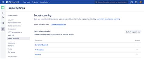 Secret Scanning Bitbucket Data Center And Server 810 Atlassian