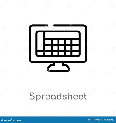 Set Of Spreadsheet Element Cartoon Design Template With Various Models Vector Illustration