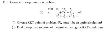 Solved S T 11 1 Consider The Optimization Problem Min Xy