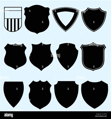 Security And Safety Protection Badge Shield Design Stock Vector Image