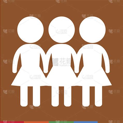 男孩和女孩图标插图设计