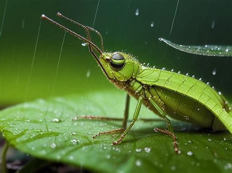 Premium Ai Image Grasshopper On The Grass Generated By Ai