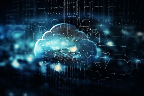 기술 배경 3d 렌더링으로서의 클라우드 컴퓨팅 보안 개념 프리미엄 사진