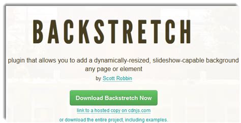 Auto Resize Background Images With Backstretch