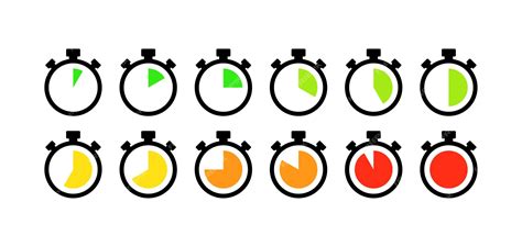 Premium Vector Stopwatch Icon Set Timer Time Icons Flat Style Vector