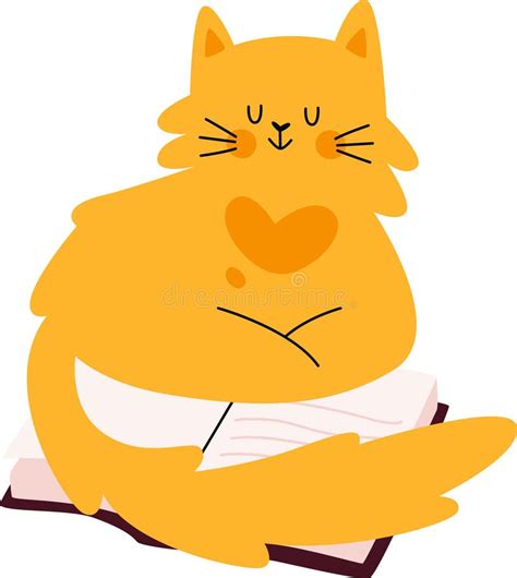 Cat And Book Stock Vector Illustration Of Graphic Vector 300417236