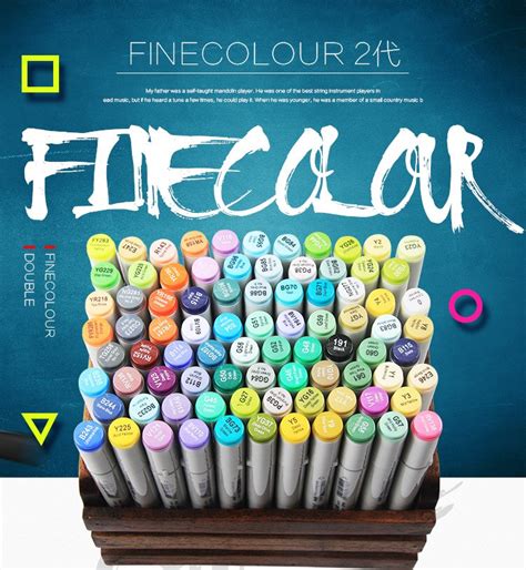 Finecolour 304060160 세트 다채롭고 전문적인 스케치 영구 아트 마커펜 만화 마커 드로잉용매직펜 Aliexpress