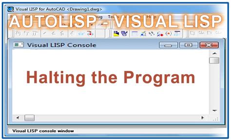 Halting The Program With Autolisp In AutoCAD Tutorial AutoCAD