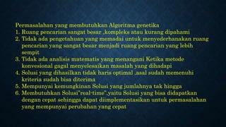 ALGORITMA GENETIKA CASE IN LERNING Pptx