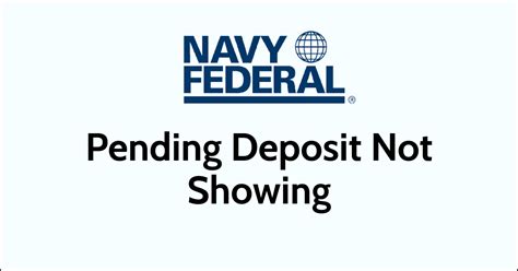 How To Fix Navy Federal Pending Deposit Not Showing Networkbuildz